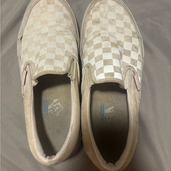 Vans | Shoes | Vans Checkered Slipon Reflective Sneakers White And ...
